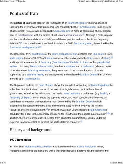Irans Theocratic Political System Pdf Politics Of Iran Ruhollah