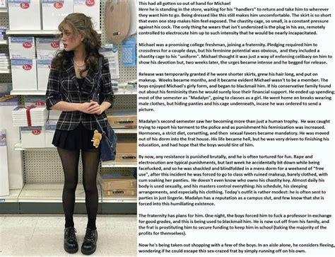 Unwilling Chastity Blackmail Feminized By A Cruel Frat Tg Caption