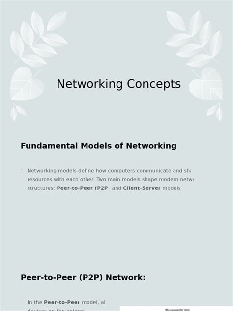 Networking Concepts Sec2 Pdf Optical Fiber Peer To Peer