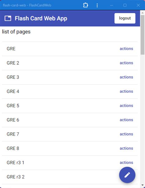 Blog Flash Card Web App
