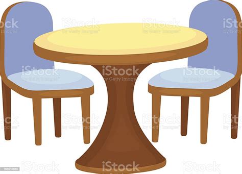 Round Table And Chair Clip Art