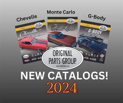 New 2024 Catalogs From Original Parts Group Inc