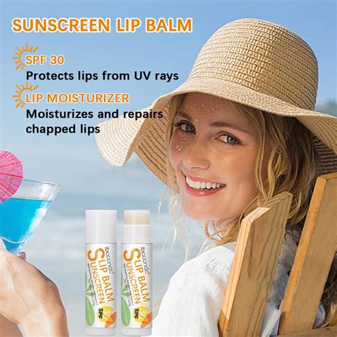 1pc Sunscreen Lip Balm Spf 30 Uva Protection Lips Watermelon Coconut