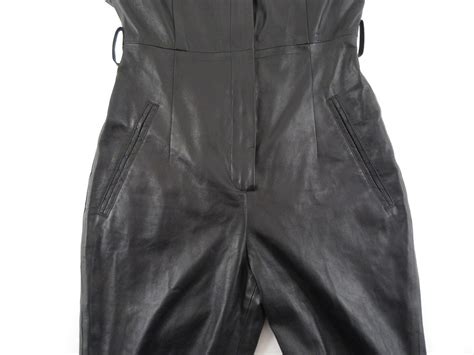 Tamara Mellon Lamb Leather Jumpsuit