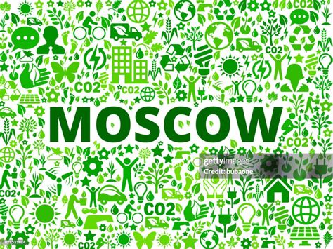 Moscow Environmental Conservation Vector Icon Pattern High Res Vector