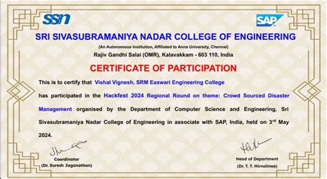 Vishal Vignesh On Linkedin Participated In Hackfest 2024 Gained