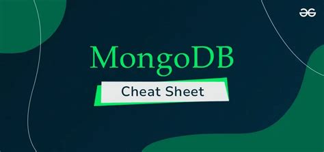 Mongodb Cheat Sheet Basic To Advanced Geeksforgeeks