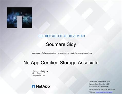 Netapp Certified Storage Associate Certificate Pdf