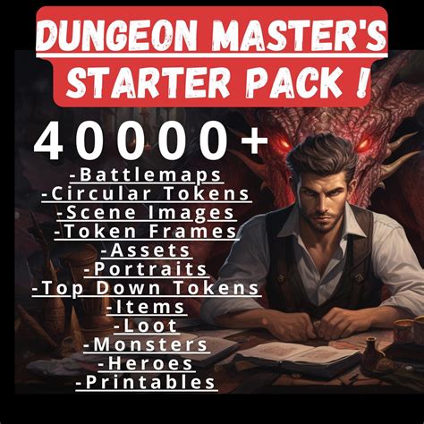 Game Masters Starter Pack Dandd Maps Dnd Starter Packtokens For Dnd Character Sheet Ttrpg And