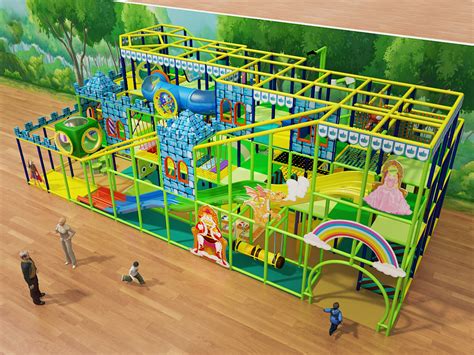 2 Section Three Story Castle Fantasy Play Structure Indoor