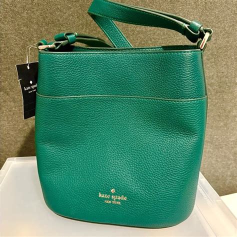 Kate Spade Bags Kate Spade Green Leather Bucket Bag Poshmark