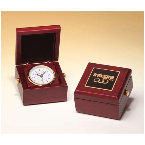 Mahogany Finish Box Clock Elegant Timepiece For Any Room