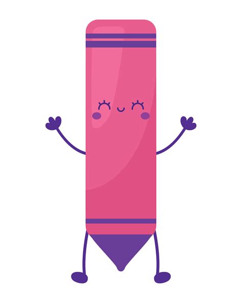 Kawaii Crayon Design 21387349 Vector Art At Vecteezy