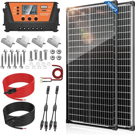 Bifacial 200w Solar Panels Kit Solar Panel With 30a Pwm