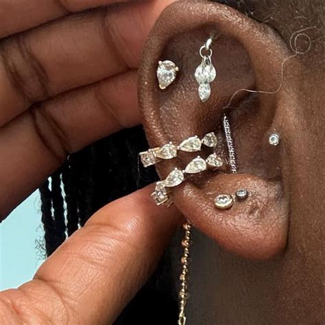 Ruby Belly Button Navel Piercing Rook Strawberry Shape Gold Navel