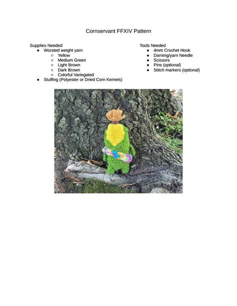 Ffxiv Cornservant Crochet Pattern Etsy