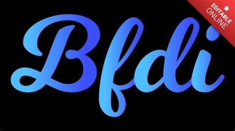 Bfdi Blue Lettering Gradient Text Effect Generator