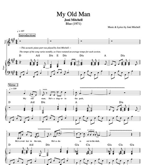 Old Man Guitar Chords And Lyrics