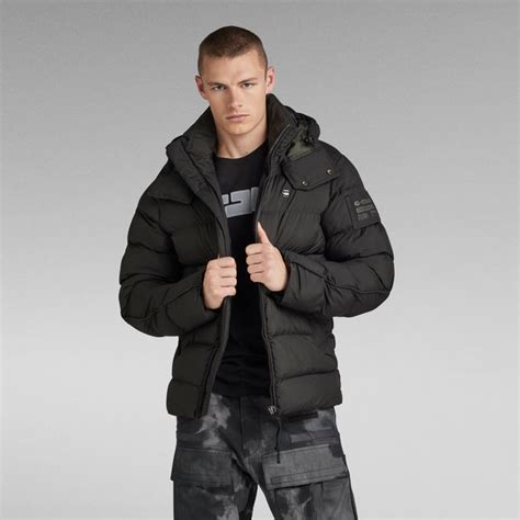 G Whistler Padded Hooded Jacket Black G Star® Au