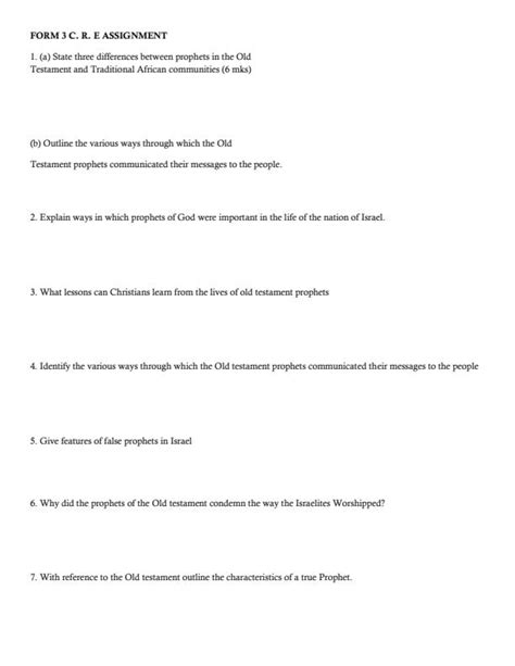 Form 3 Cre April Holiday Assignment 2023 13693