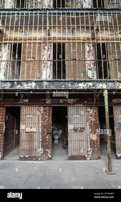Cell Block At Ohio State Reformatory Historic Prison Located In