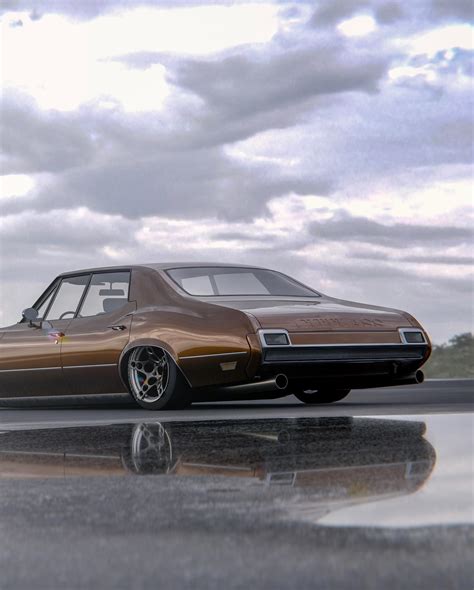 Elegantly Low Oldsmobile 442 Rendering Is Pure Supreme Cutlass Restomod