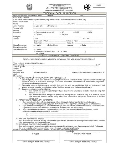 Rekam Medis Contoh Pdf