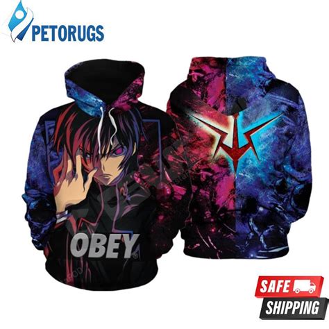 Code Geass Obey Inspired 3d Hoodie Ttrendyzora