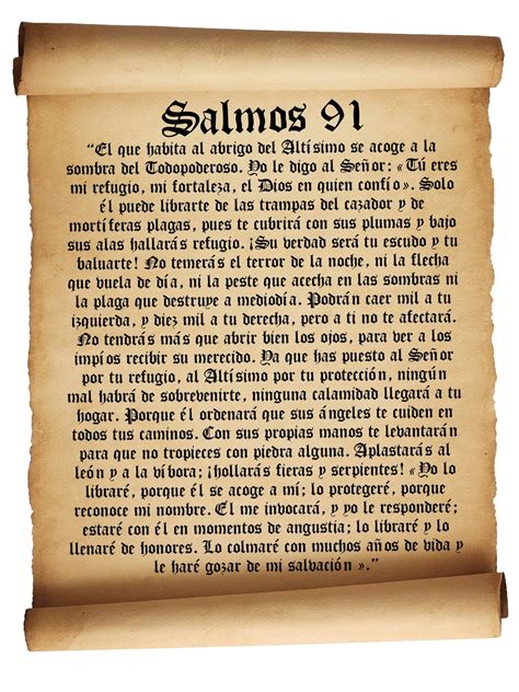 Salmos 91 Salmo Imprimible 91 En Español Cartel Bíblico Etsy