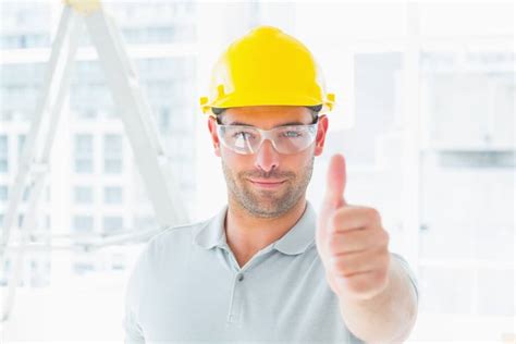 Wearing Safety Glasses