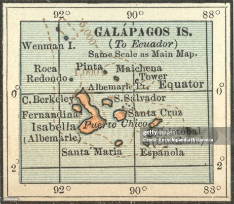 Map Of Galapagos Islands Map Of Galapagos Islands Circa 1902 From