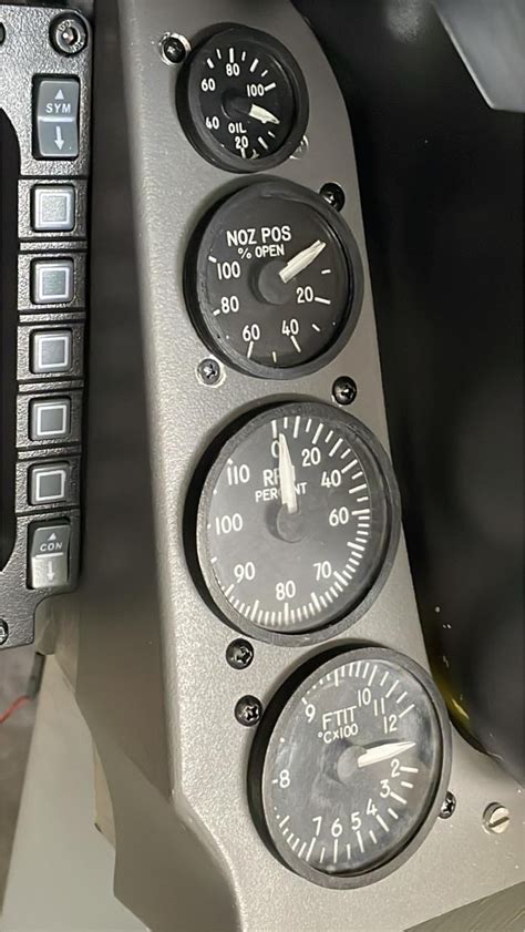 F16 Replica Engine Gauges Set Jaheli Simulator