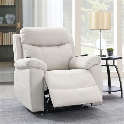 Fabric Upholstered Power Recliner With Heating Design On Sale