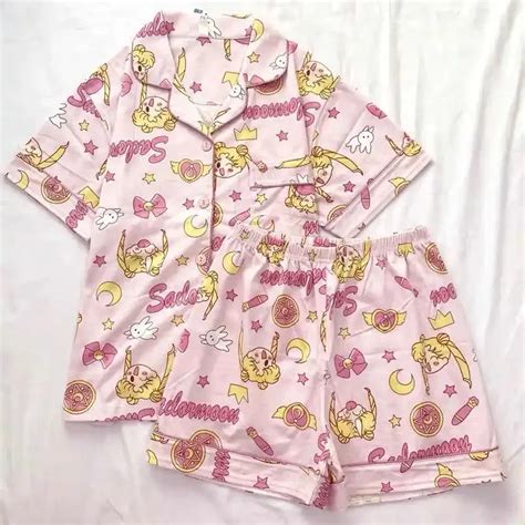 Sailor Moon Womens Pajamas Soft Pretty Soldier Sailor Moon Pajama Sets
