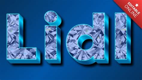 Lidl Diamond Blue Font Text Effect Generator