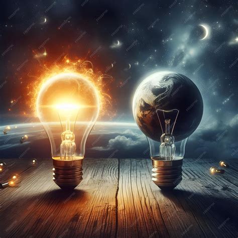 Innovative Vs Stagnant Photo Realistic Lightbulb Symbolizing Innovation