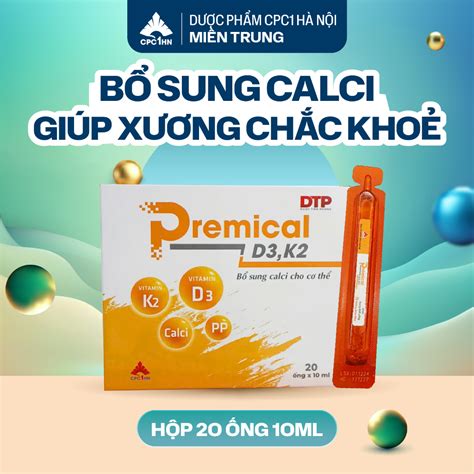 Thực Phẩm Bổ Sung Calci Premical D3k2 Hỗ Trợ Giúp Xương Chắc Khỏe Hộp 20 ống Shopee Việt Nam