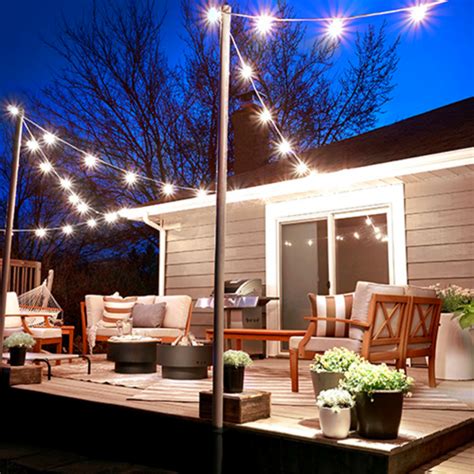 How To Hang String Lights On Your Deck Deck Joist Beam And Rim Tape