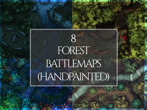 Dnd Forest Battle Maps Bundle Dungeons Dragons Roll20 Maps Foundry