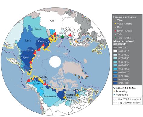 Distribution And Classification Of Arctic Deltas Circumarctic Map Of