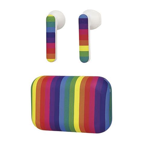 True Wireless Rainbow Long Stem Earbuds With Charging Case