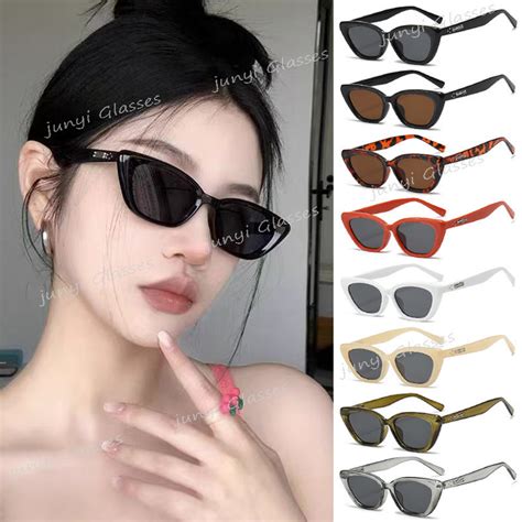 Korea Vintage Triangular Cat Eye Sunglasses For Women Small Frame