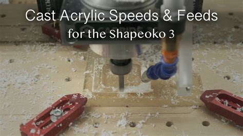 Acrylic Speeds And Feeds For Shapeoko Materialmonday Youtube