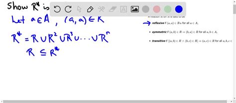 solved suppose that the relation r is reflexive show that r is