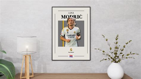 Luka Modric Poster Real Madrid Football Print Football Poster