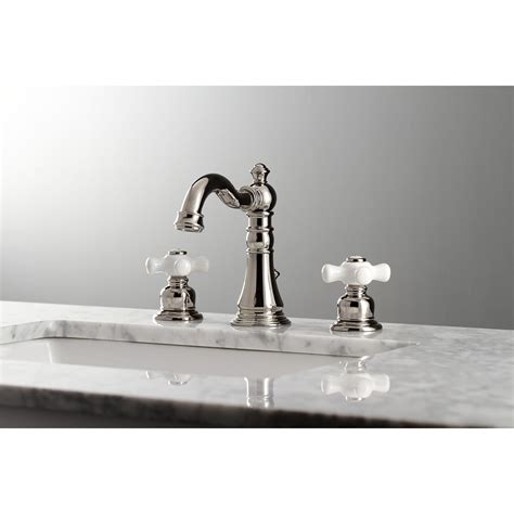 Kingston Brass American Classic Polished Nickel Widespread 2 Handle Low