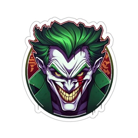 Joker Stickers Comic Book Stickers Villain Kiss Cut Stickers Pop