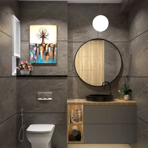 Rectangular Ceramic Wall Tiles Design For Bathrooms Livspace