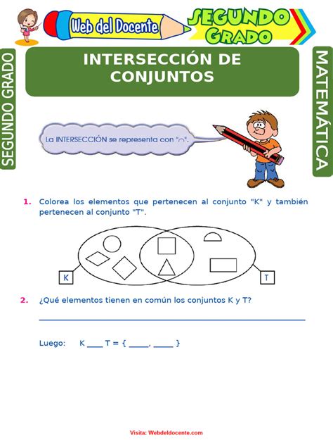 Intersección De Conjuntos Para Segundo Grado De Primaria Pdf