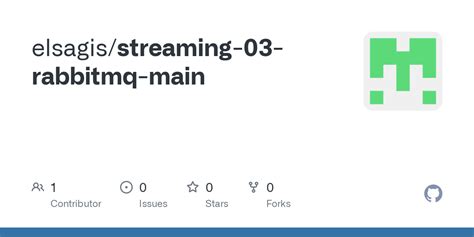 GitHub Elsagis Streaming Rabbitmq Main